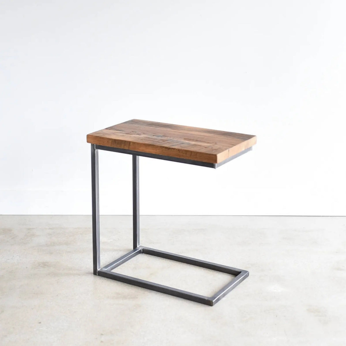 Solid Sheesham Wood C-Shape Corner Side Table – Devoko